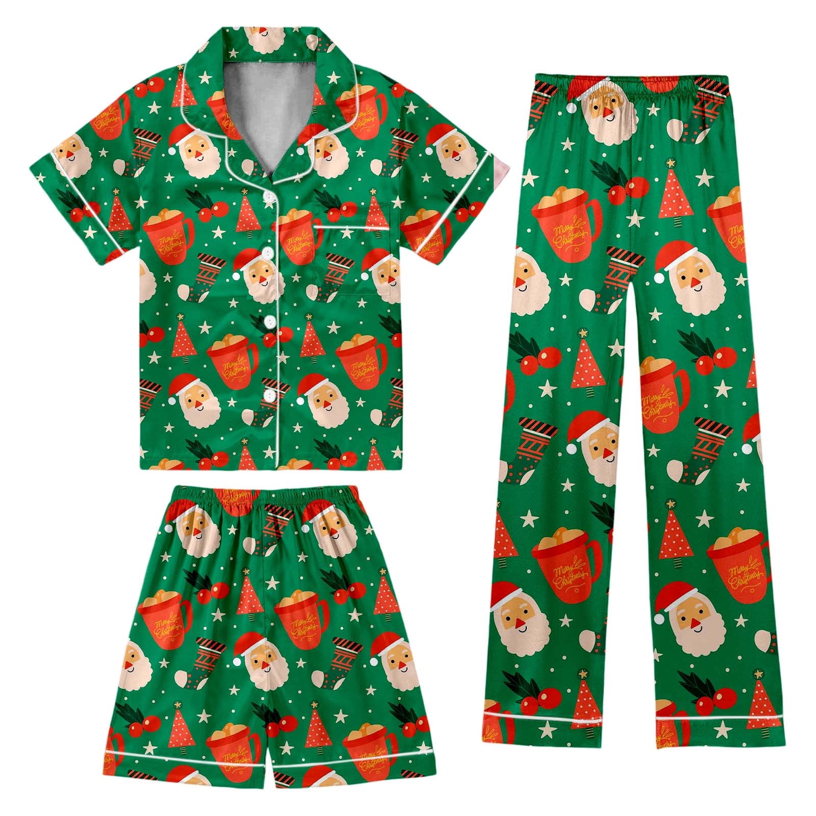 RTKFRFLM Christmas Girls Pajamas Set 2 Piece Kids Pajama Holiday Family ...