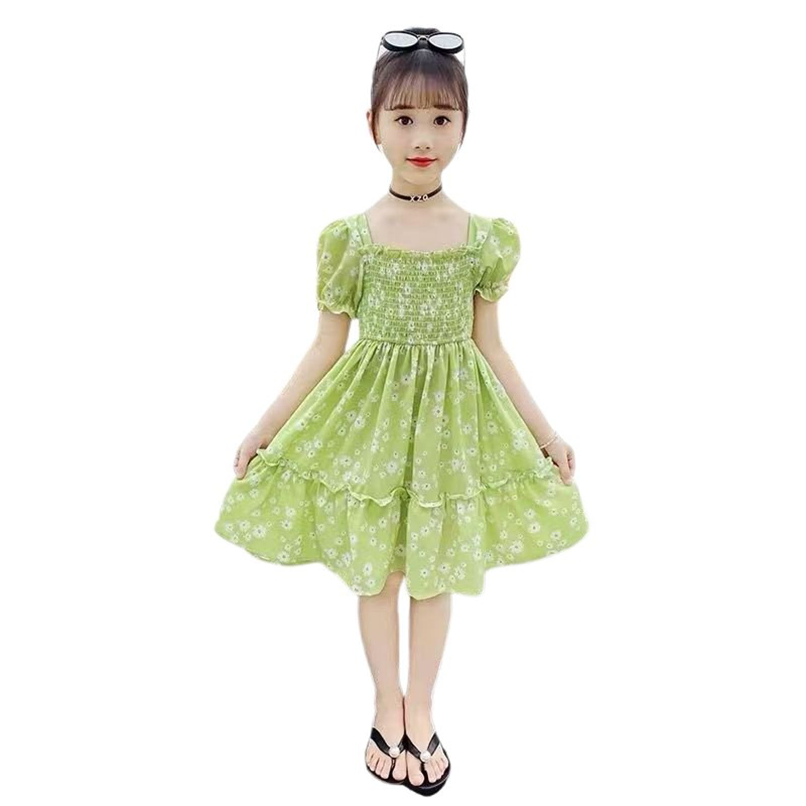 RTKFRFLM Dress for Girls Kids Dress Summer Styles 3 14 Years Old Dress ...