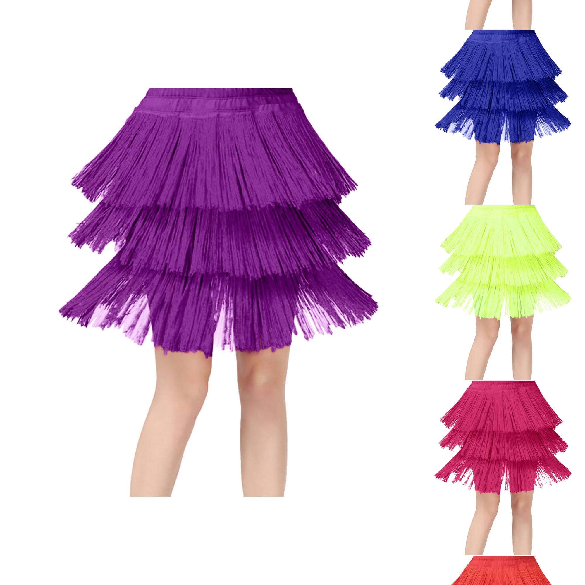 RTKFRFLM Girls Latin Dance Performance Set Fringed Tassel Leotard Dress ...