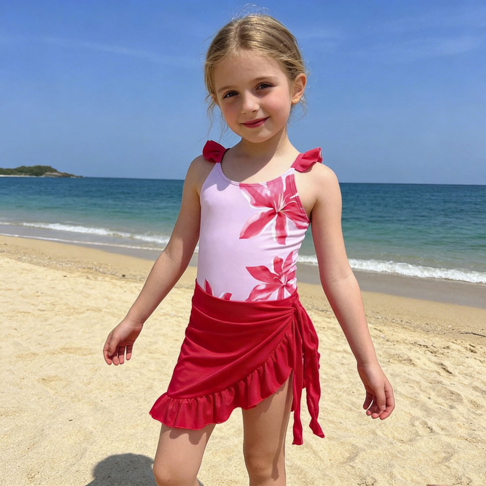 RTKFRFLM Girls One Piece Swimsuit Fashionable Design, Summer Swimwear ...