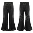 RTKFRFLM Girls Shiny Sequin Pants, Polka Dot Flared Dance Performance ...