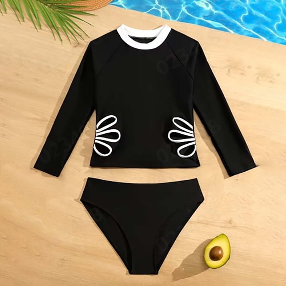 RTKFRFLM Girls Two Piece Swimsuit High Waist Bikini with Ruffle Skirt ...