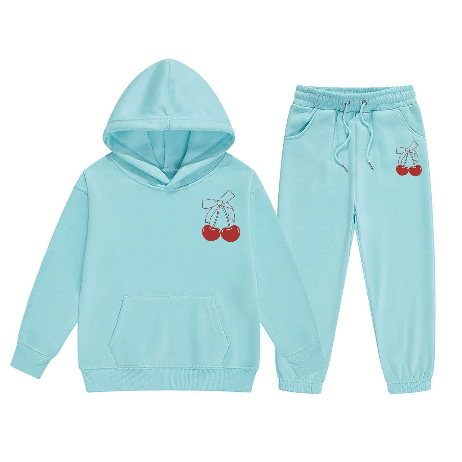 RTKFRFLM Girls Winter Outfits 2 Piece Set Hooded Sweatshirt And Joggers ...