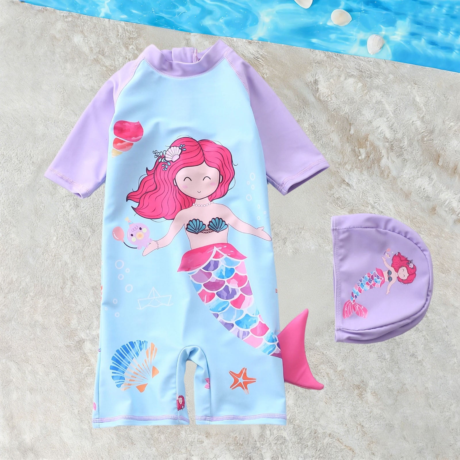 RTKFRFLM Infant Baby Girls One Piece Swimsuit Surf Rash Guard Sun ...