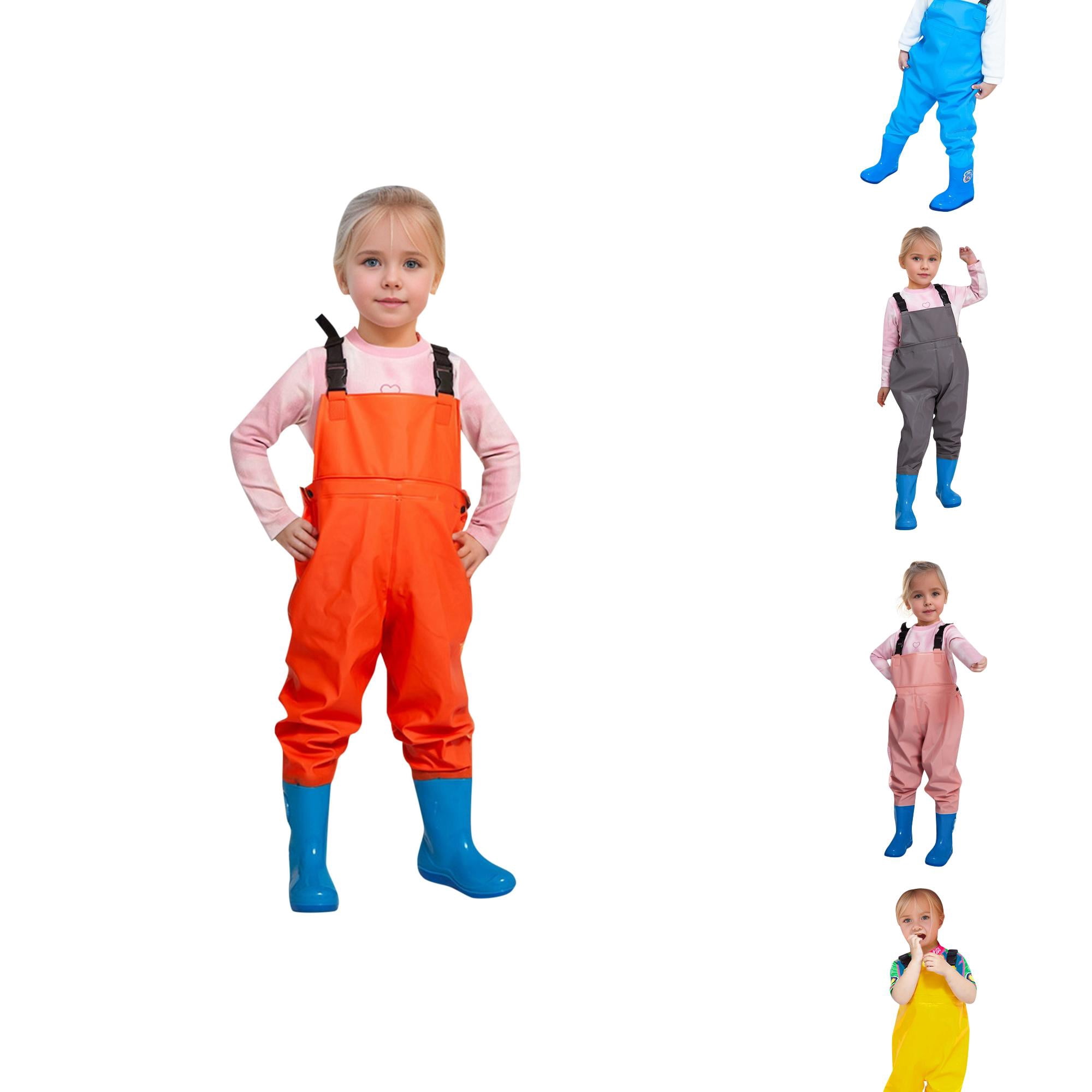 RTKFRFLM Kids Fishing Waders Waterproof One-Piece Rain Bib for Beach ...