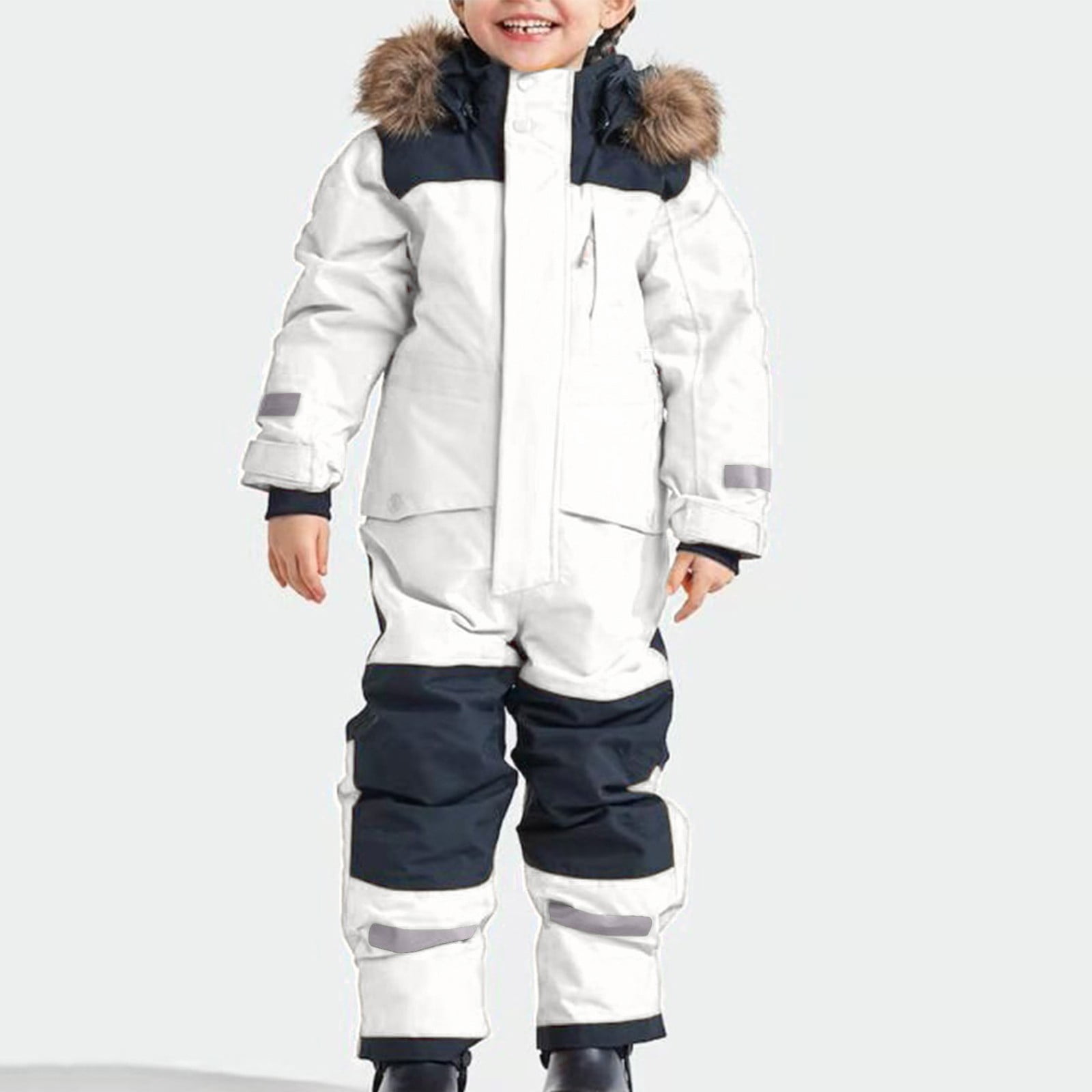 RTKFRFLM Kids Reflective Winter Snowsuit Waterproof Windproof Insulated ...