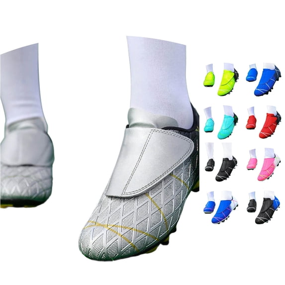 RTKFRFLM Kids Soccer Cleats Firm Ground FG Long Spikes Flat Leather ...