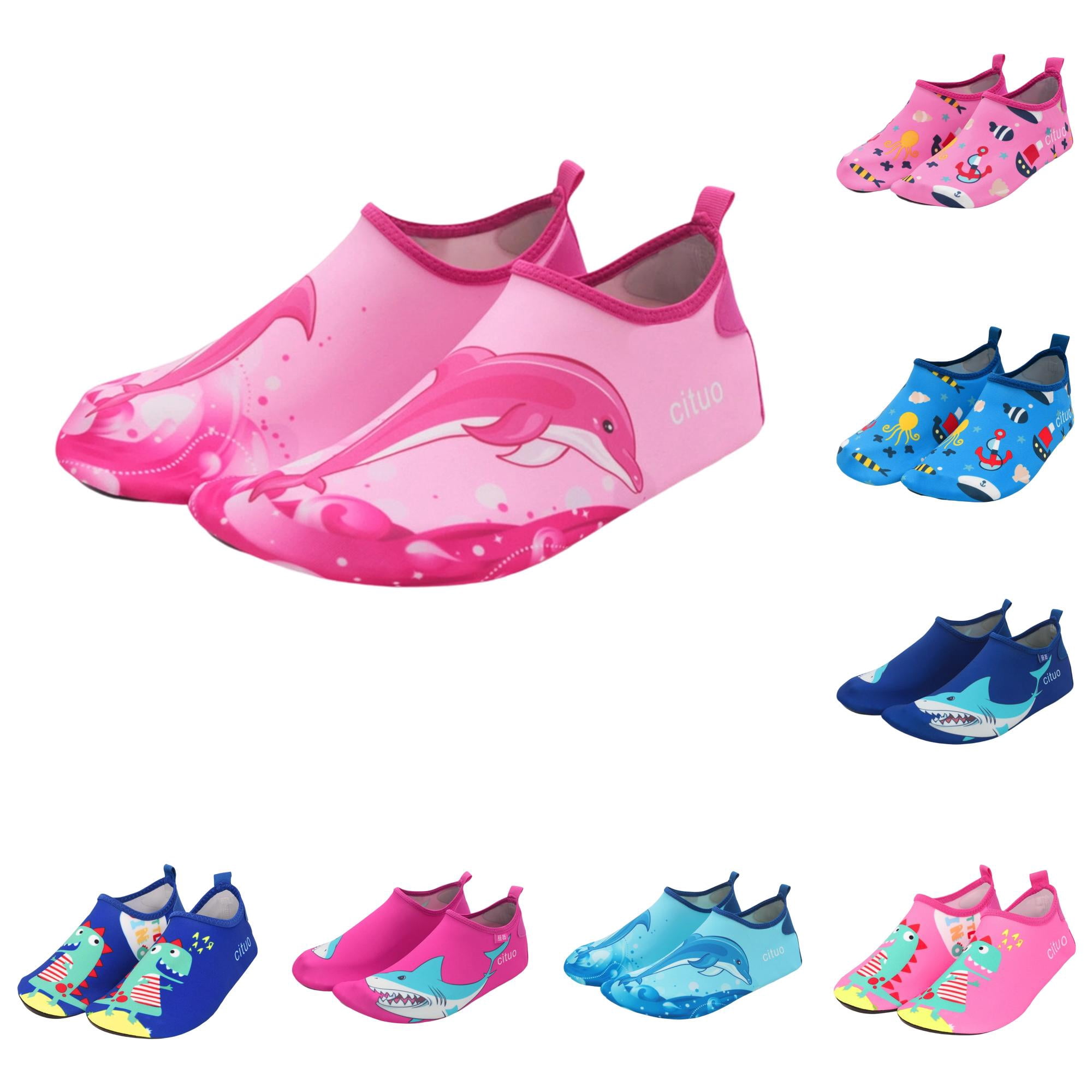 RTKFRFLM Kids Water Shoes Quick Dry Aqua Socks Barefoot Beach Swim Pool ...
