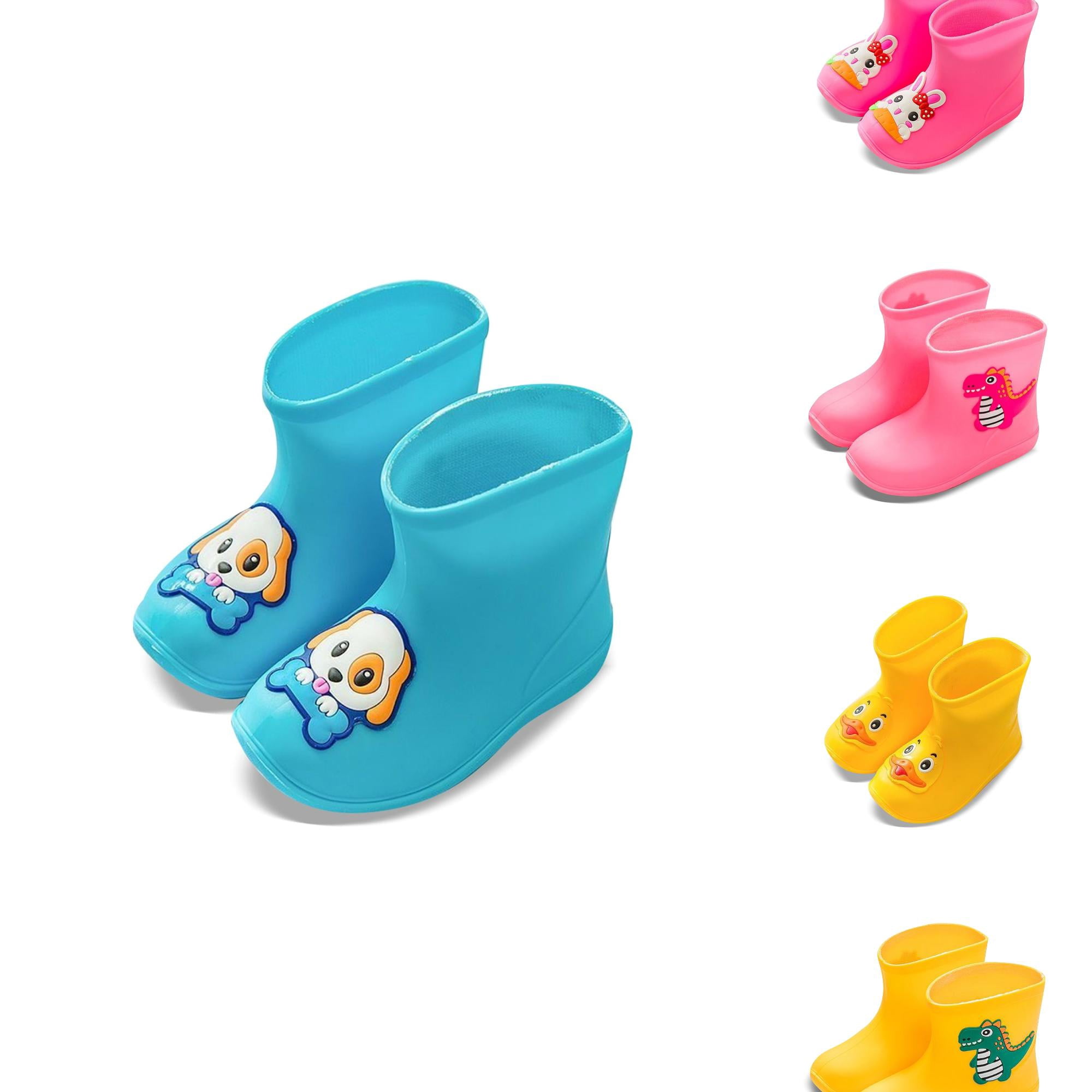 RTKFRFLM Kids Waterproof Rain Boots Non- Cartoon Outdoor Water Shoes ...