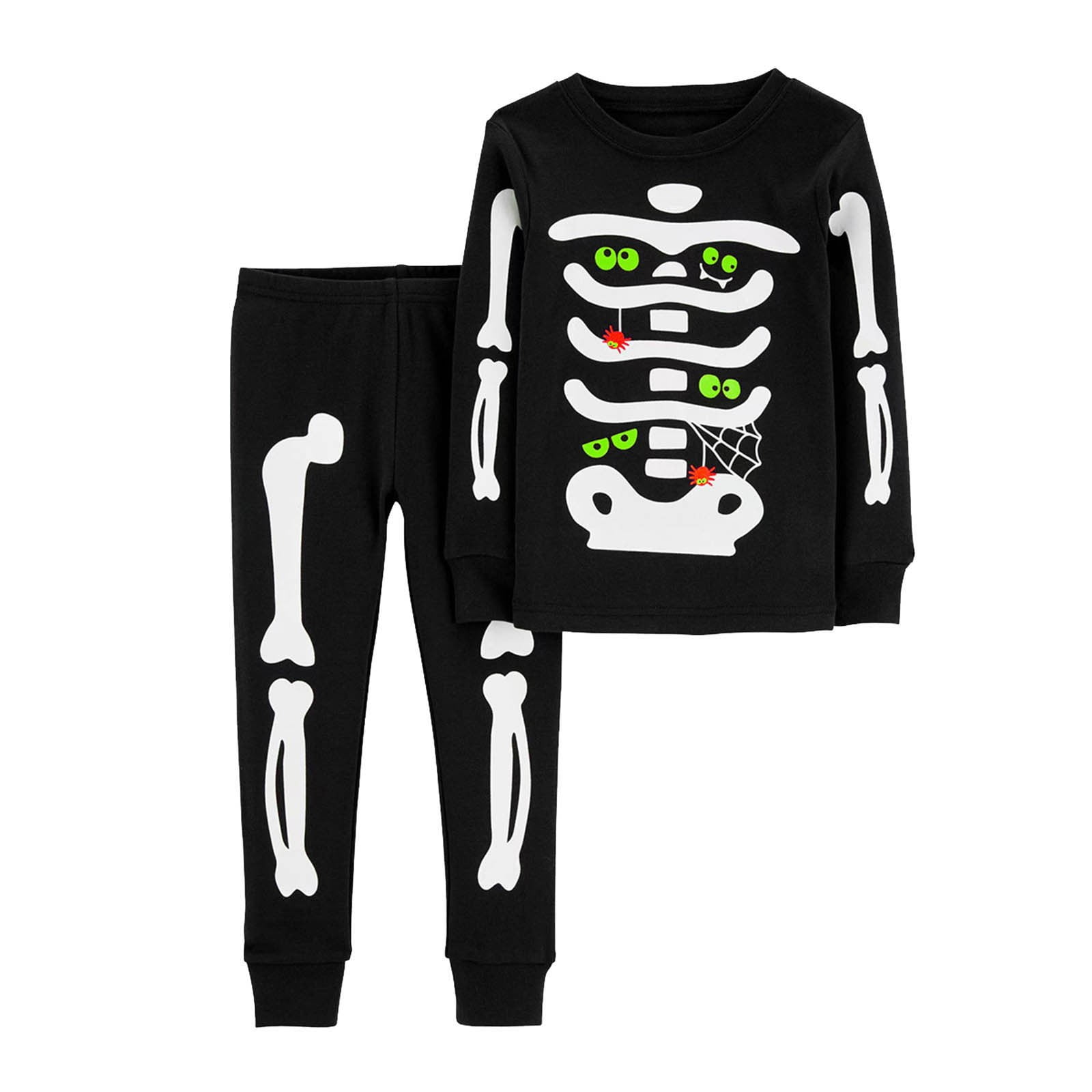 RTKFRFLM Pajamas For Girls Boys Halloween Outfits Glow In The Dark ...
