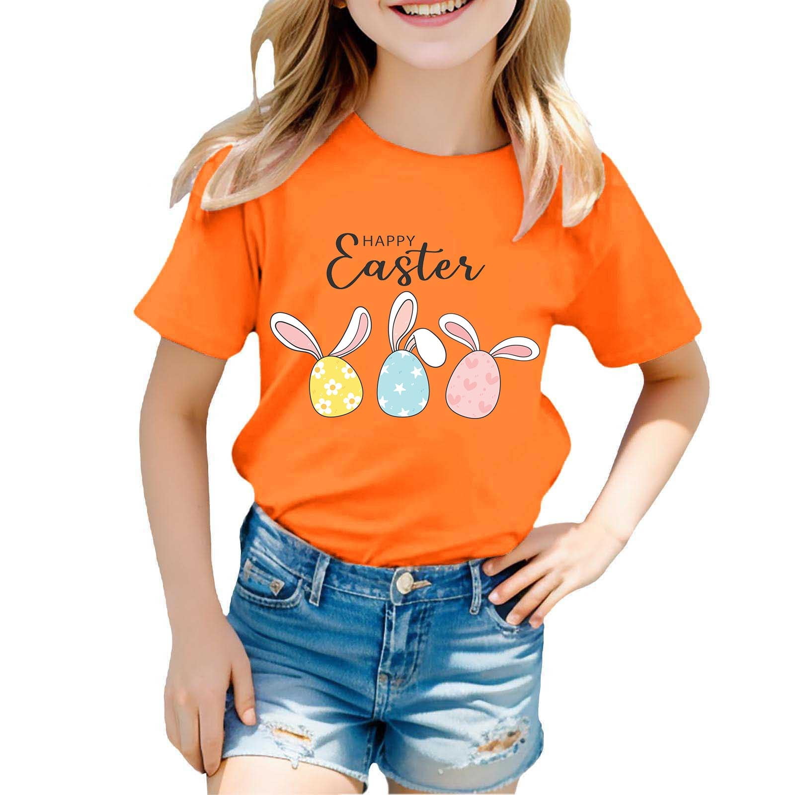 RTKFRFLM Toddlers Easter T-Shirts with Bunnies in Wonderland ...