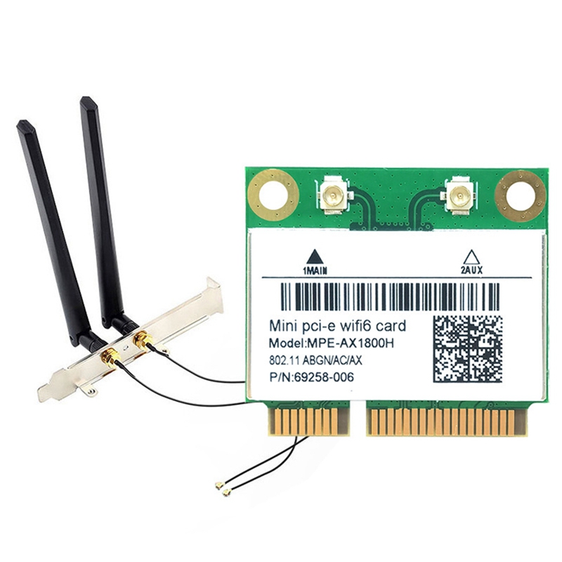 RTL8852BE WIFI6 Card+Antennas with Baffles AX1800M WiFi Bluetooth5.2 2 ...