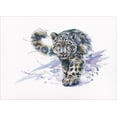 RTO Counted Cross Stitch Kit 14.25"X9"-Snow Leopard (16 Count ...