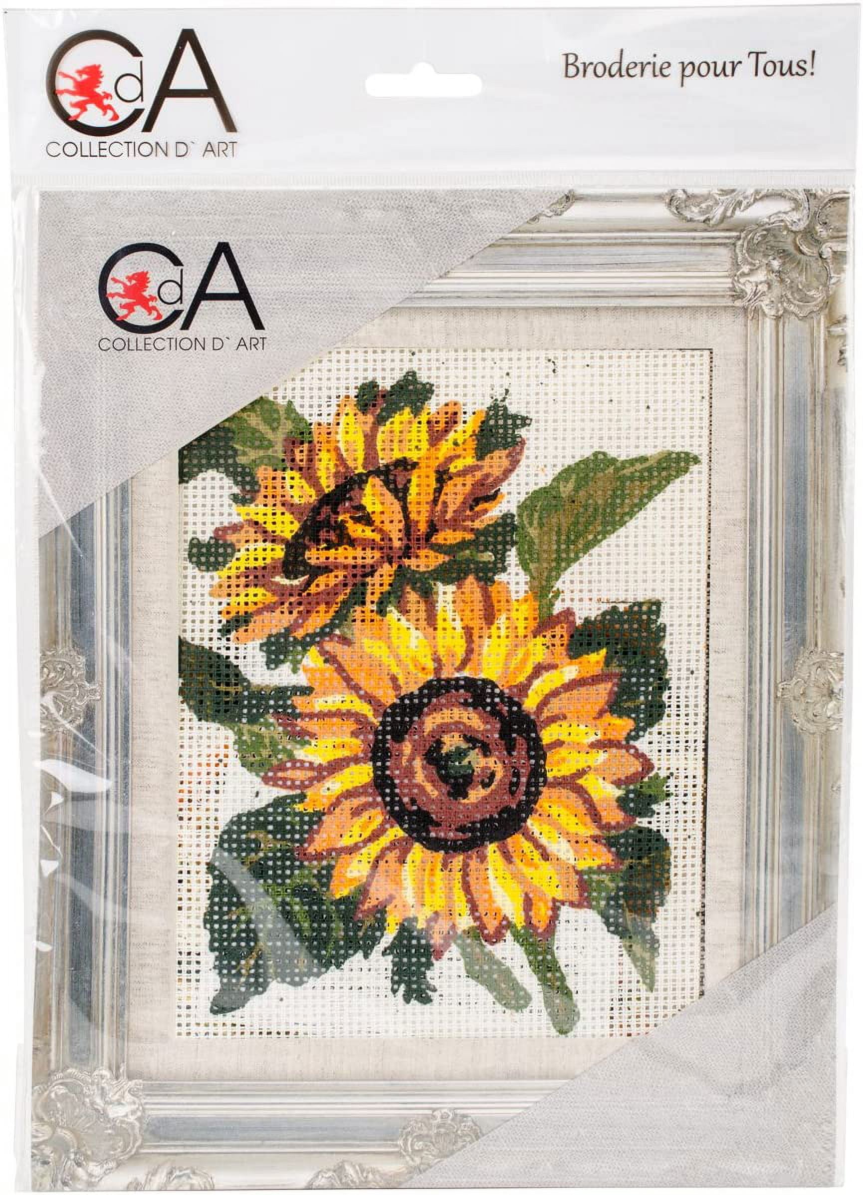 RTO Sunflowers Collection D'Art Stamped Needlepoint Kit - Walmart.com