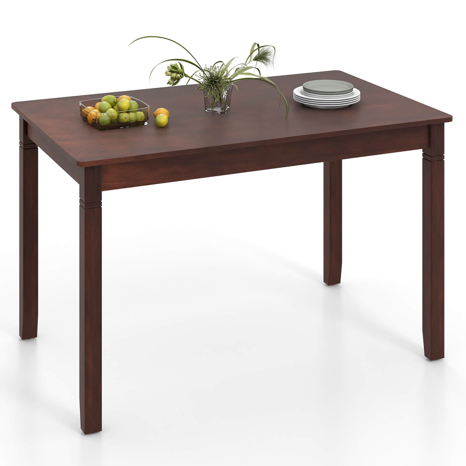 RTRWDC Furniture 48 inch cherry wood solid wood dining table for 4 ...