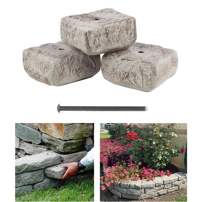 RTS Home Accents 55060003100081 Rock Lock Raised Garden Bed End Rock ...
