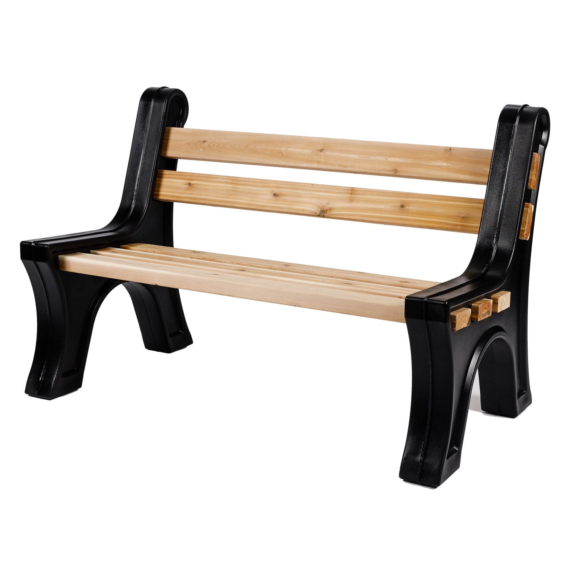 RTS Home Accents DIY MDN Benchend W/Back 2X DSP-BLK, 24-72 in - Walmart.com