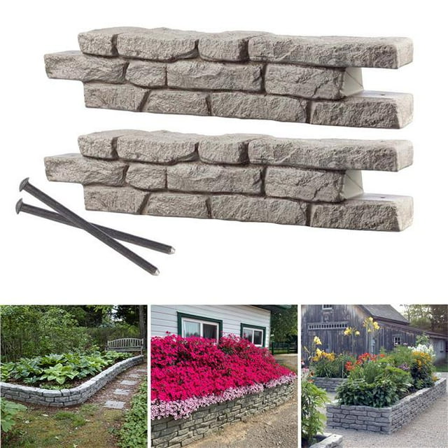 RTS Home Accents Rock Lock Raised Garden Bed, Outdoor Decorative Stone ...
