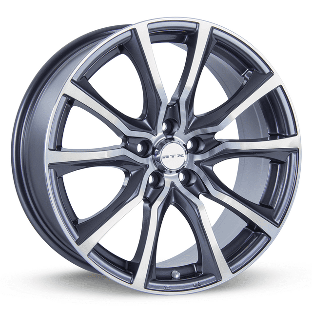 RTX Contour 16x7 Metal Rims, 5x114.3 ET40 CB73.1, Gunmetal Machined ...