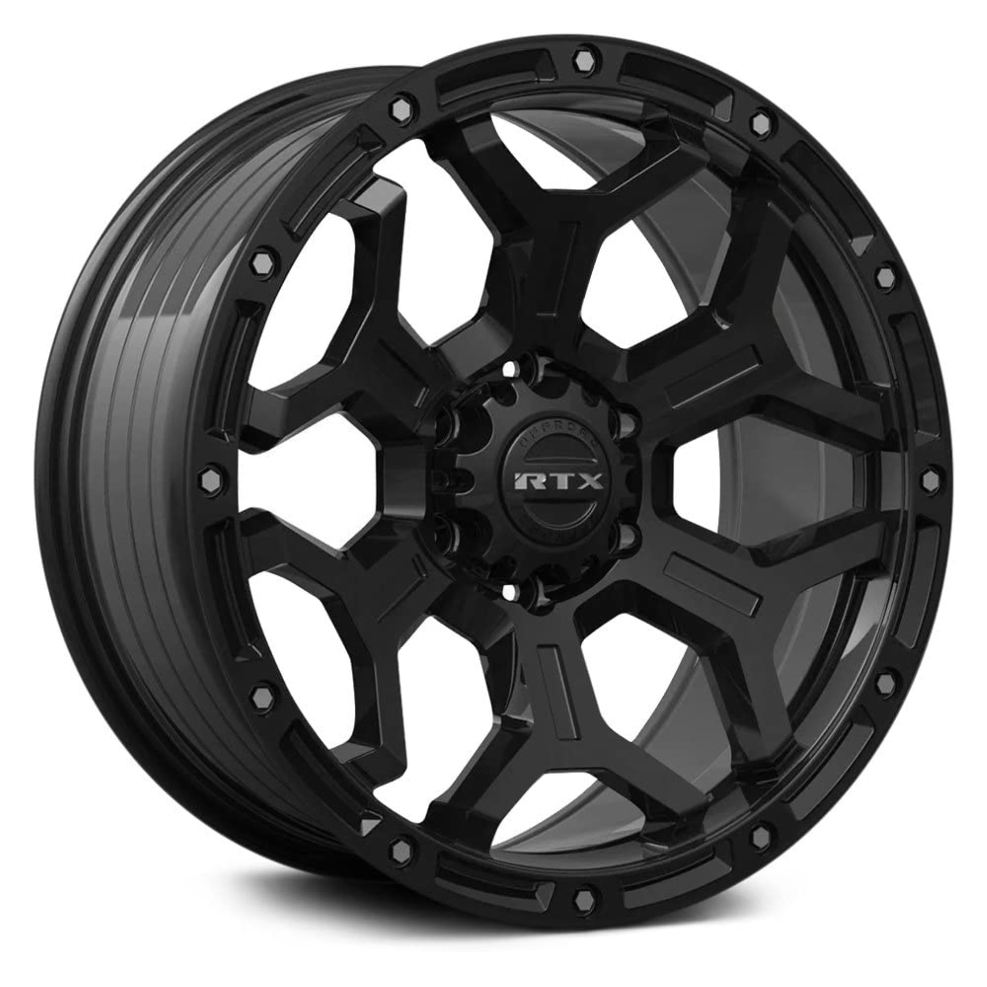 RTX Goliath 18x9 6x139.7 ET0 CB106.1 Satin Black Milled Rivets Wheel ...