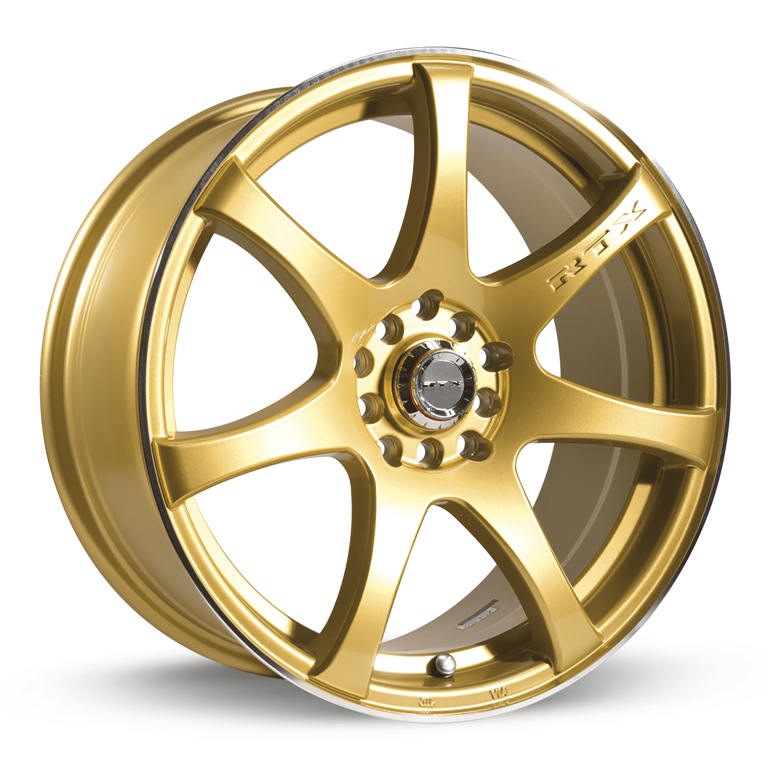 RTX INK 17X7.5 5-100/114.3 42P C73.1 GOLD MCH Wheel - Walmart.com