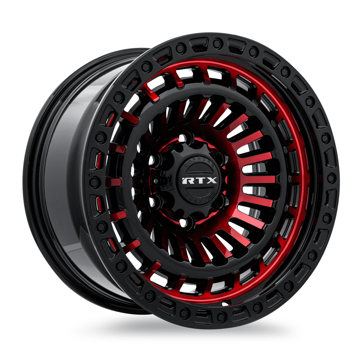 RTX Moab 17x9 6x139.7 ET0 CB106.1 Gloss Black Machined Red Wheel ...