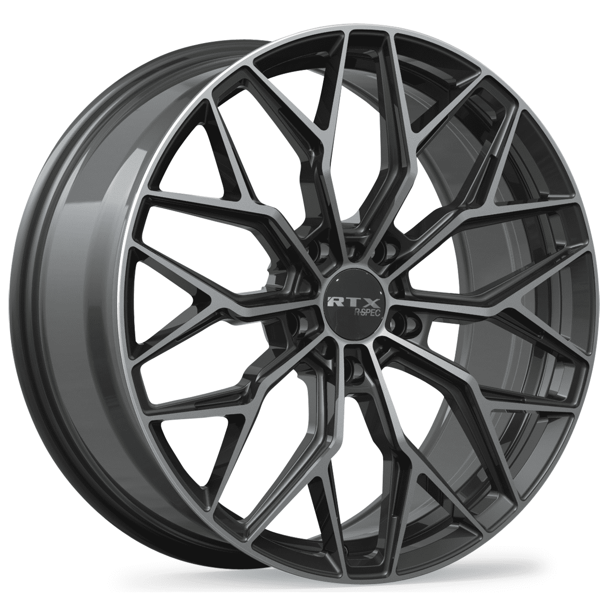 RTX RS02 19x8.5 5x114.3 Gloss Black Machined Wheel - Walmart.com