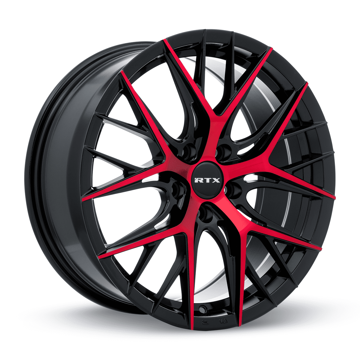RTX Valkyrie 18x8 5x114.3 ET40 CB73.1 Gloss Black Machined Red Wheel ...
