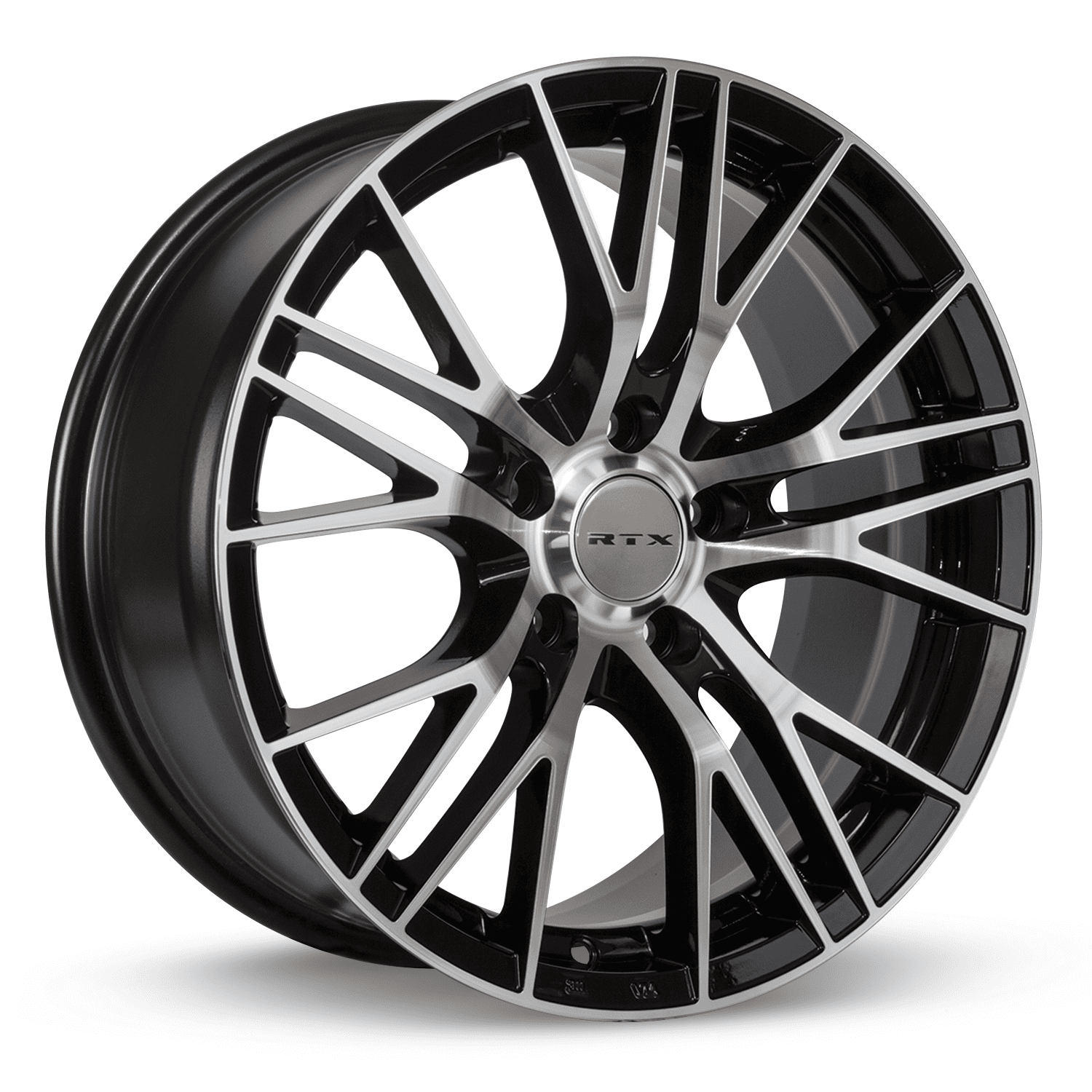 RTX Vertex 16x7 5x100 ET35 C54.1 Black Machined Wheel - Walmart.com