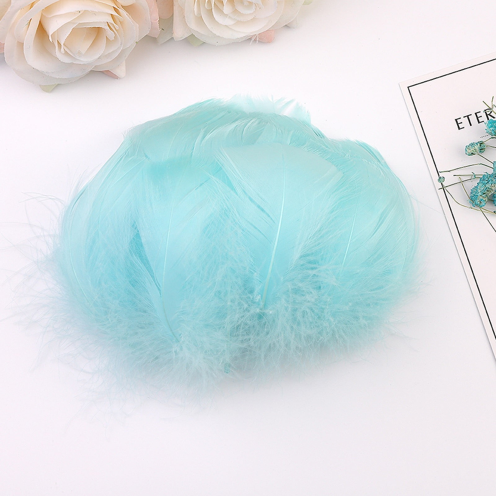 RTjhglhi 100PCS Diy Big Floating Feathers Plumage Floating Hair Craft ...