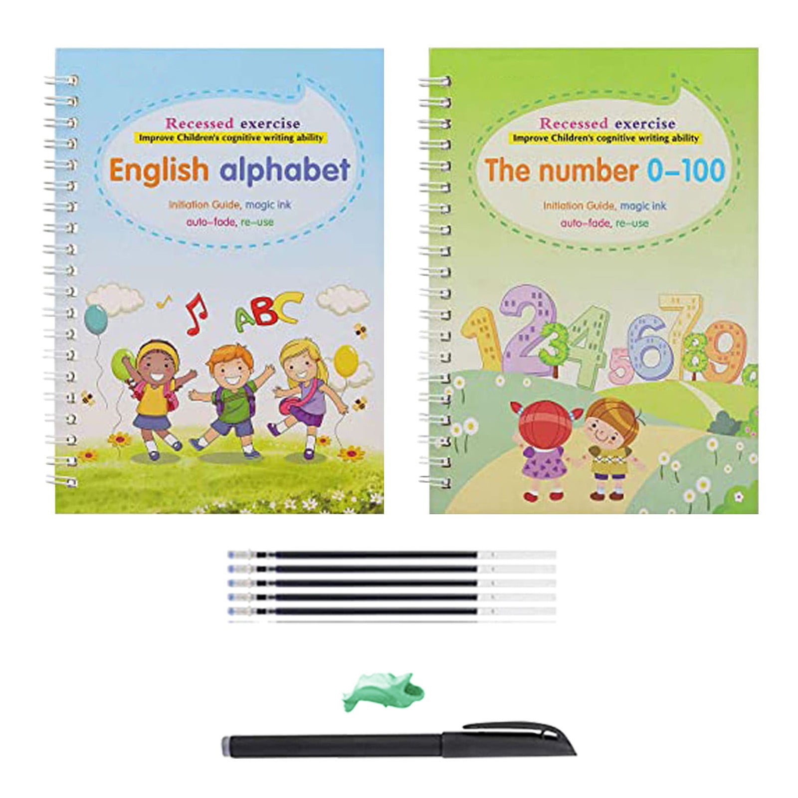 RTjhglhi Magic Calligraphy Reused Handwriting 2 Copybook 1Pen ...