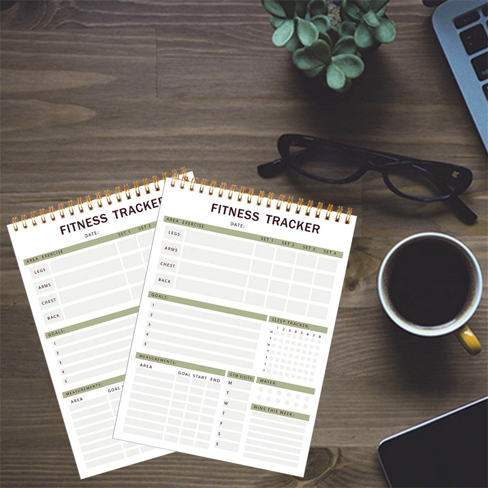 RTjhglhi Portable Fitness Planner Gym Notebook Workout Agenda Notepad ...