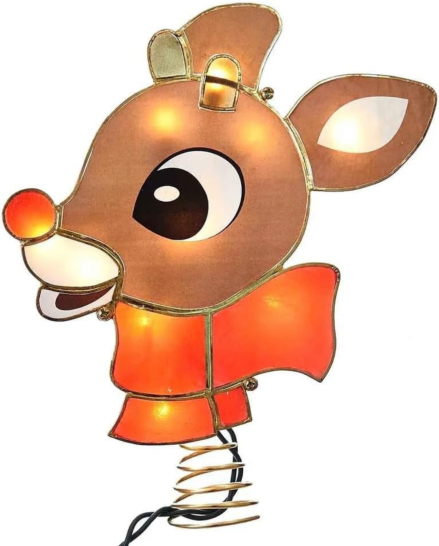 RU9171 7" Rudolph Lighted Capiz Treetop - Walmart.com