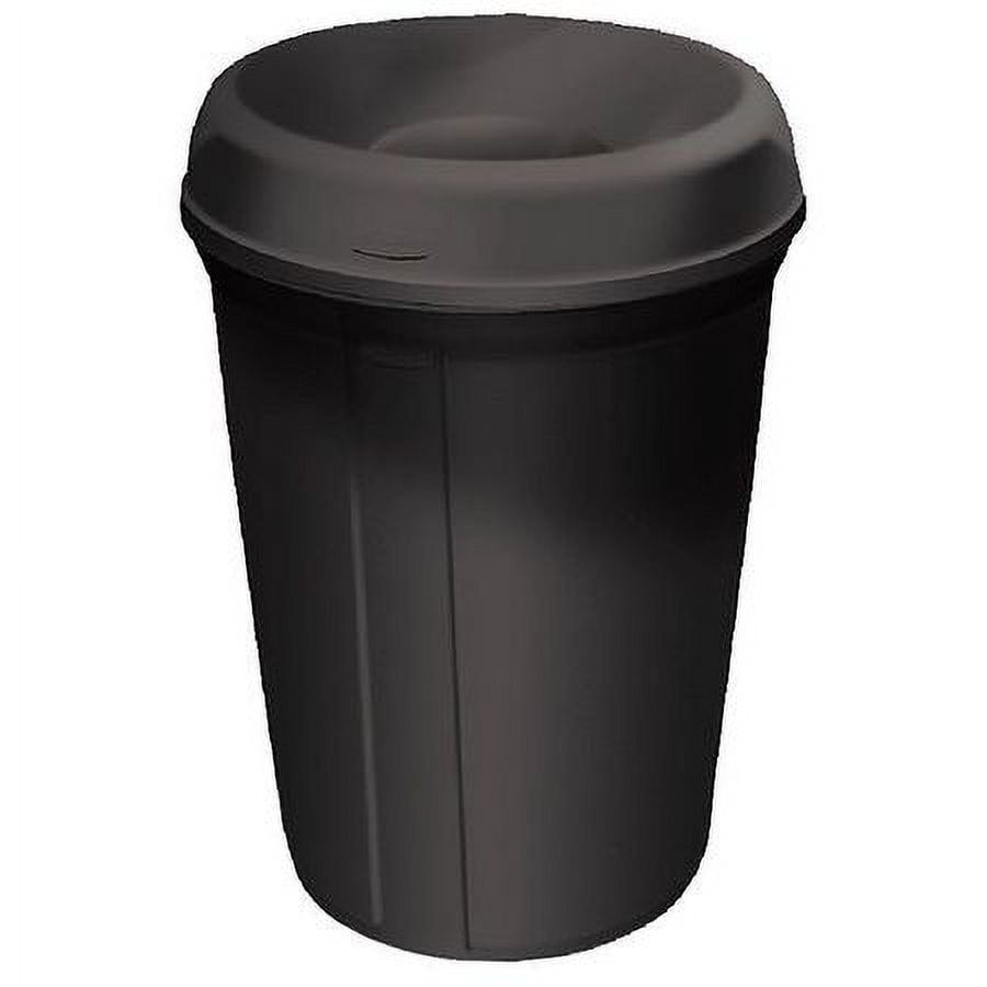 RUBBERMAID Atrium Trash Can,w/Funnel Top,Black FG905800BLA - Walmart.com