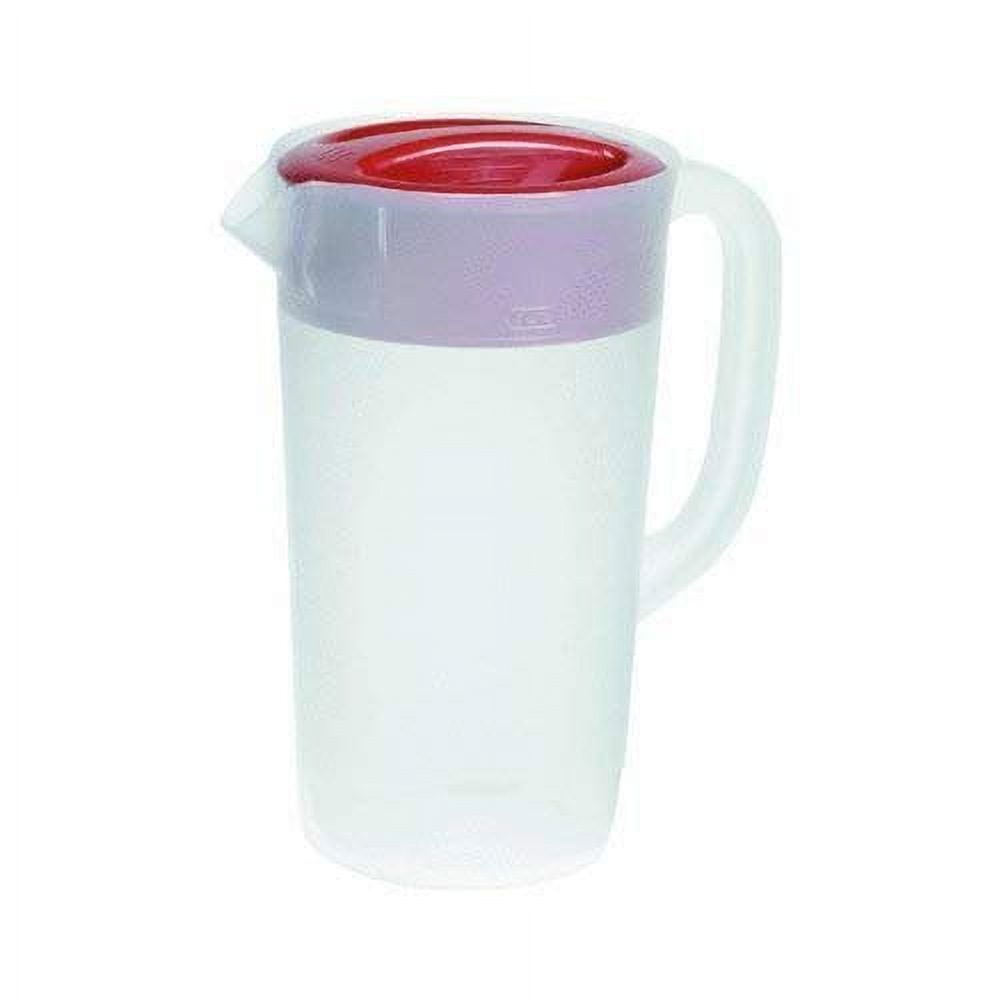 RUBBERMAID Covered Pitcher 2.25 qt - White with Red Cover - Walmart.com