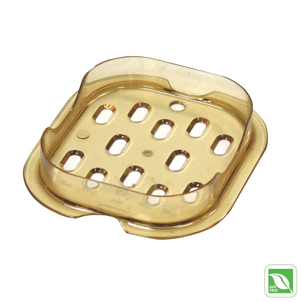 RUBBERMAID FG345600AMBR Sixth Size Drain Tray,Amber - Walmart.com