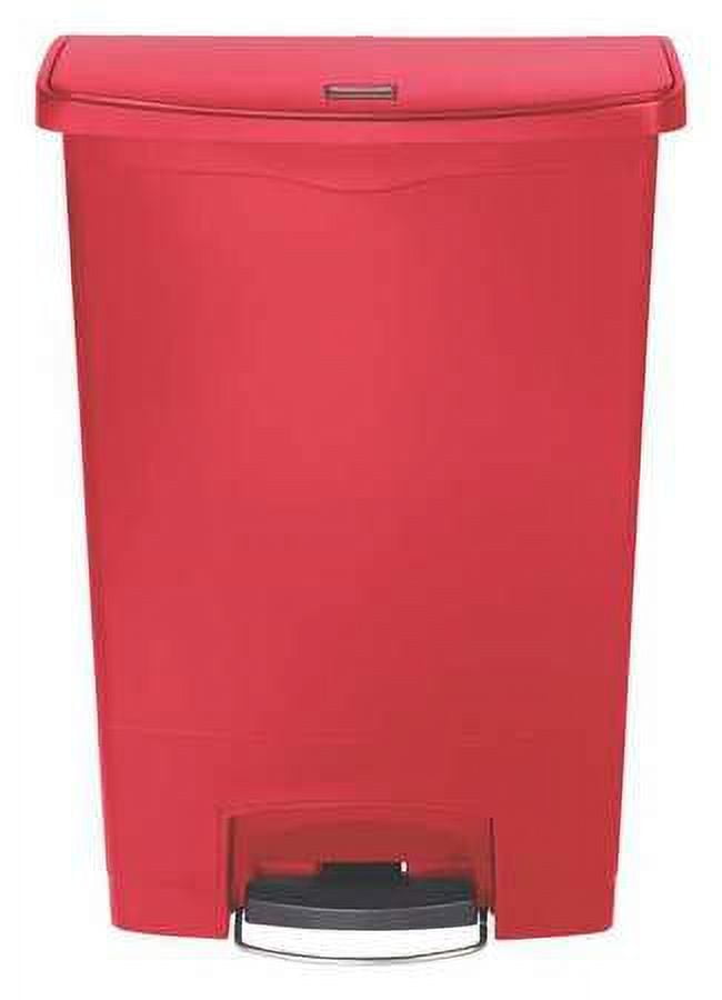 RUBBERMAID Trash Can,Rectangular,24 gal.,Red 1883570 - Walmart.com