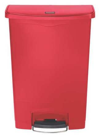 RUBBERMAID Trash Can,Rectangular,24 gal.,Red 1883570 - Walmart.com