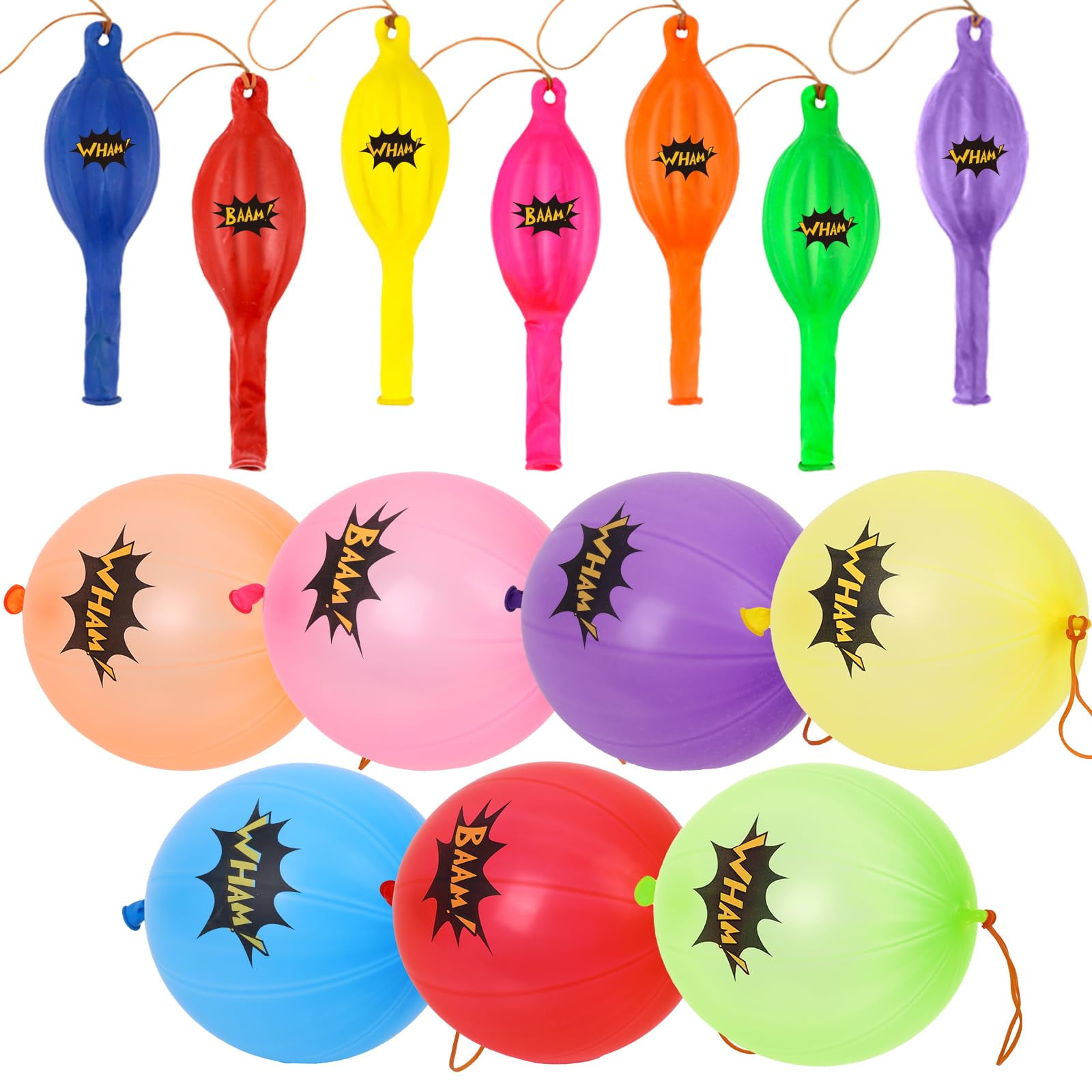 RUBFAC 36 PackEGSC Hero Punch Balloons for Kids, Party Favors Comic ...