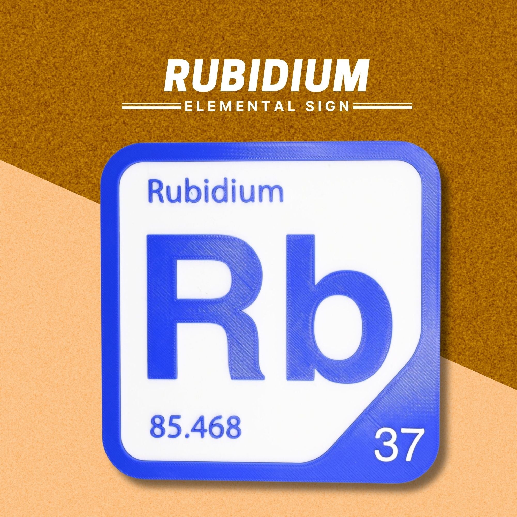 RUBIDIUM Periodic Table Tile – Educational Wall Art for Science Lovers ...