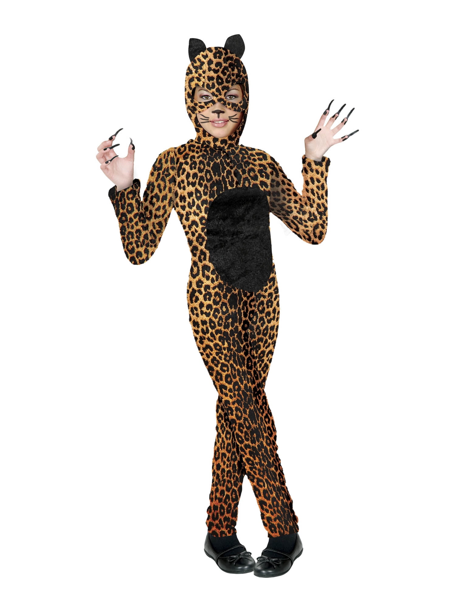 RUBIES II Cheetah Cat Girl's Costume with Jumpsuit & Headpiece for ...
