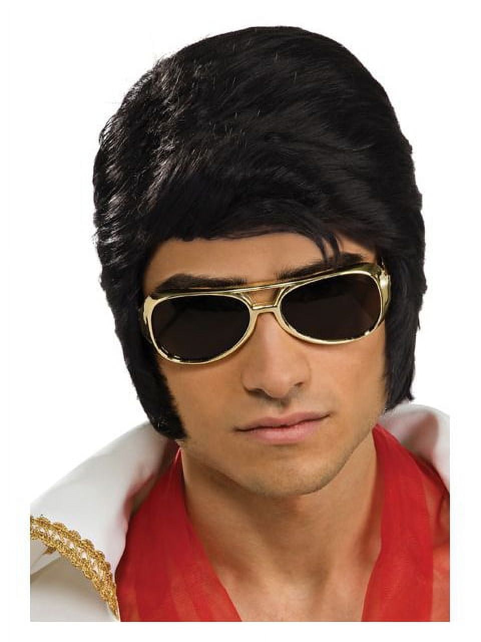 RUBIES II Elvis Deluxe Black Costume Wig, for Adults - Walmart.com