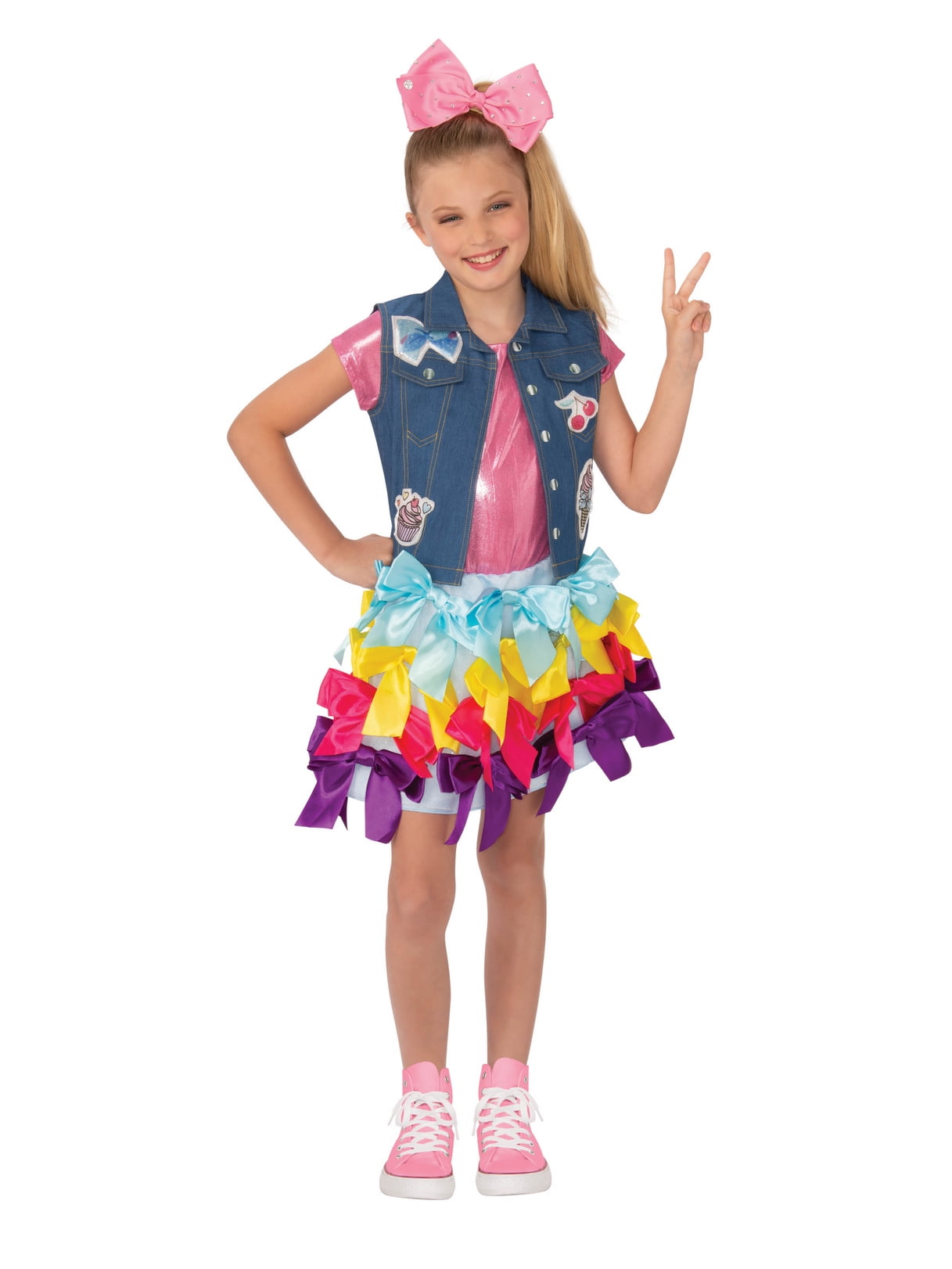Free Shipping! Jojo Siwa Girls Bow Dress Costume - Walmart.com ...