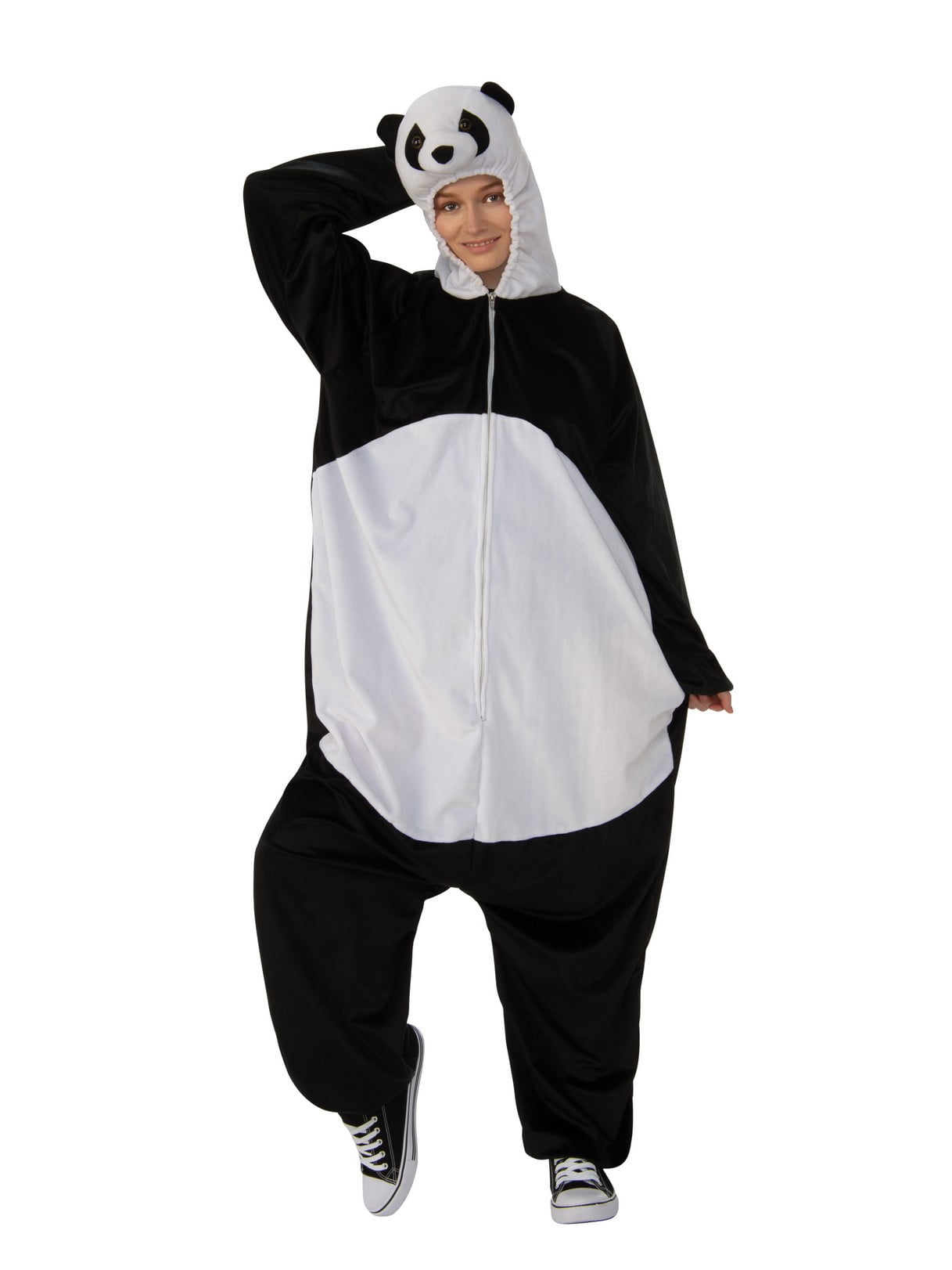 RUBIES II Panda Comfy Wear Costume for Adults with Hooded Onesie for ...