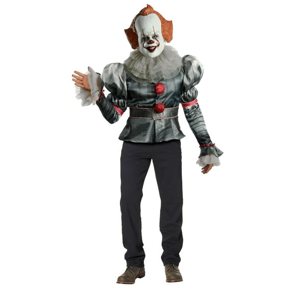 RUBIES II Pennywise Costume for Adults with Shirt, Collar, and Mask ...