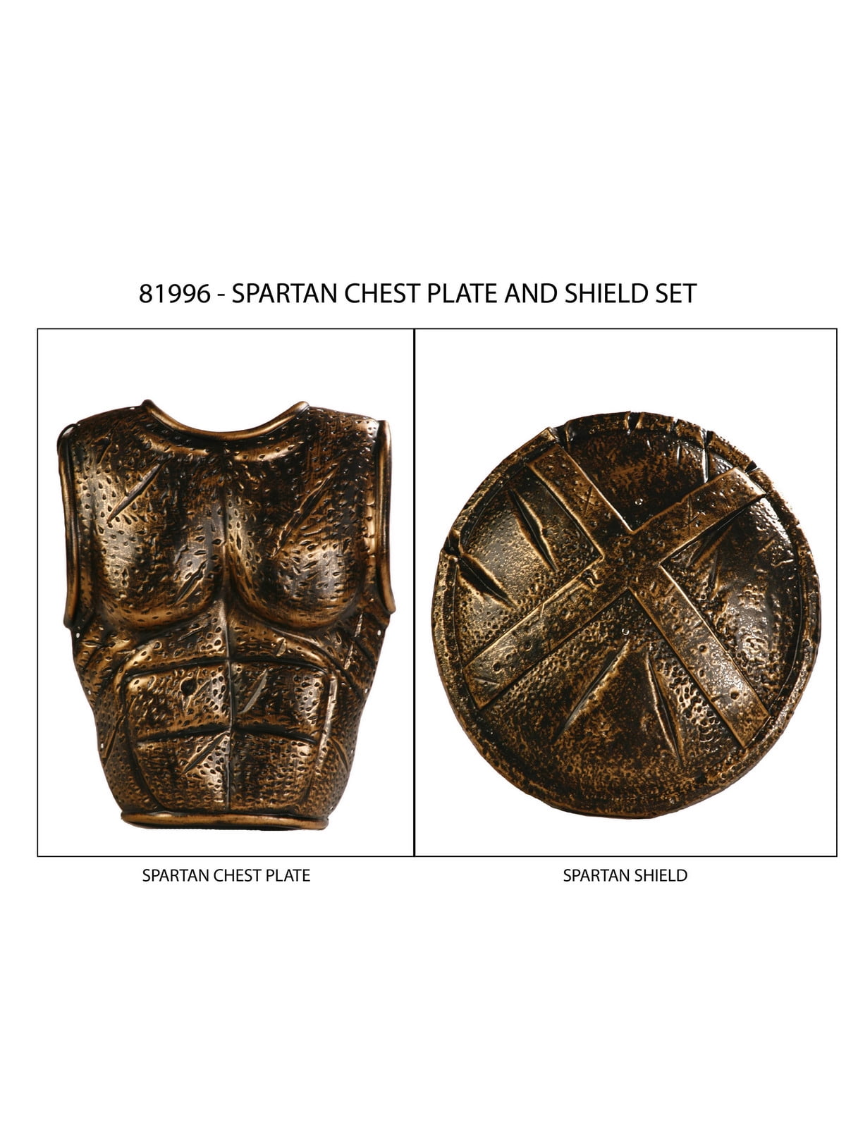 RUBIES II Spartan Warrior Costume Accessories Set with Chest Plate and ...