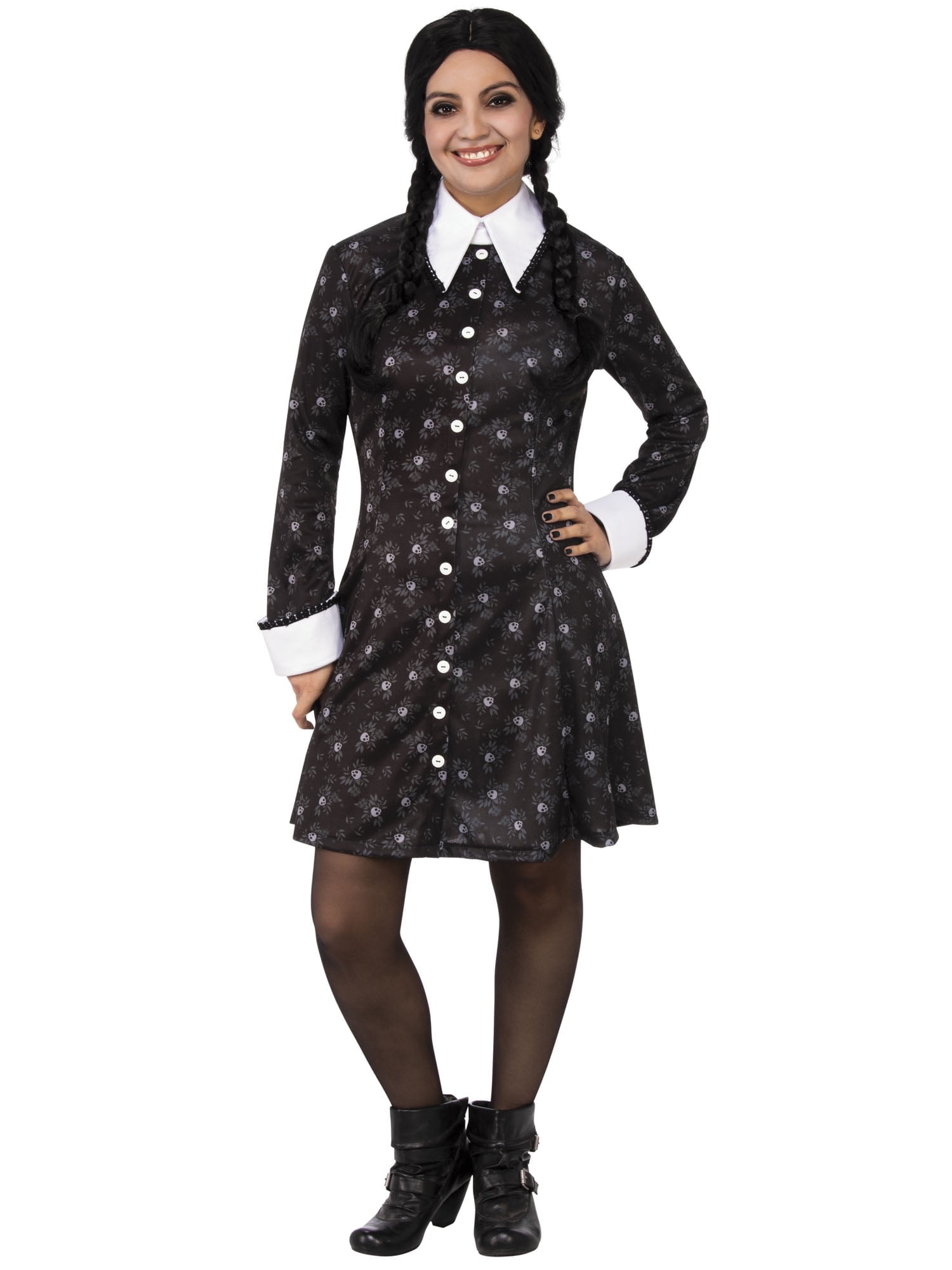 Rubie's Addams Family Wednesday Women's Fancy-Dress Costume for Adult ...