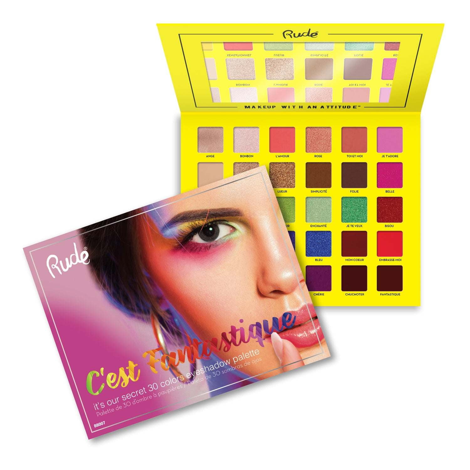 RUDE C'est Fantastique - 30 Eyeshadow Palette - Walmart.com