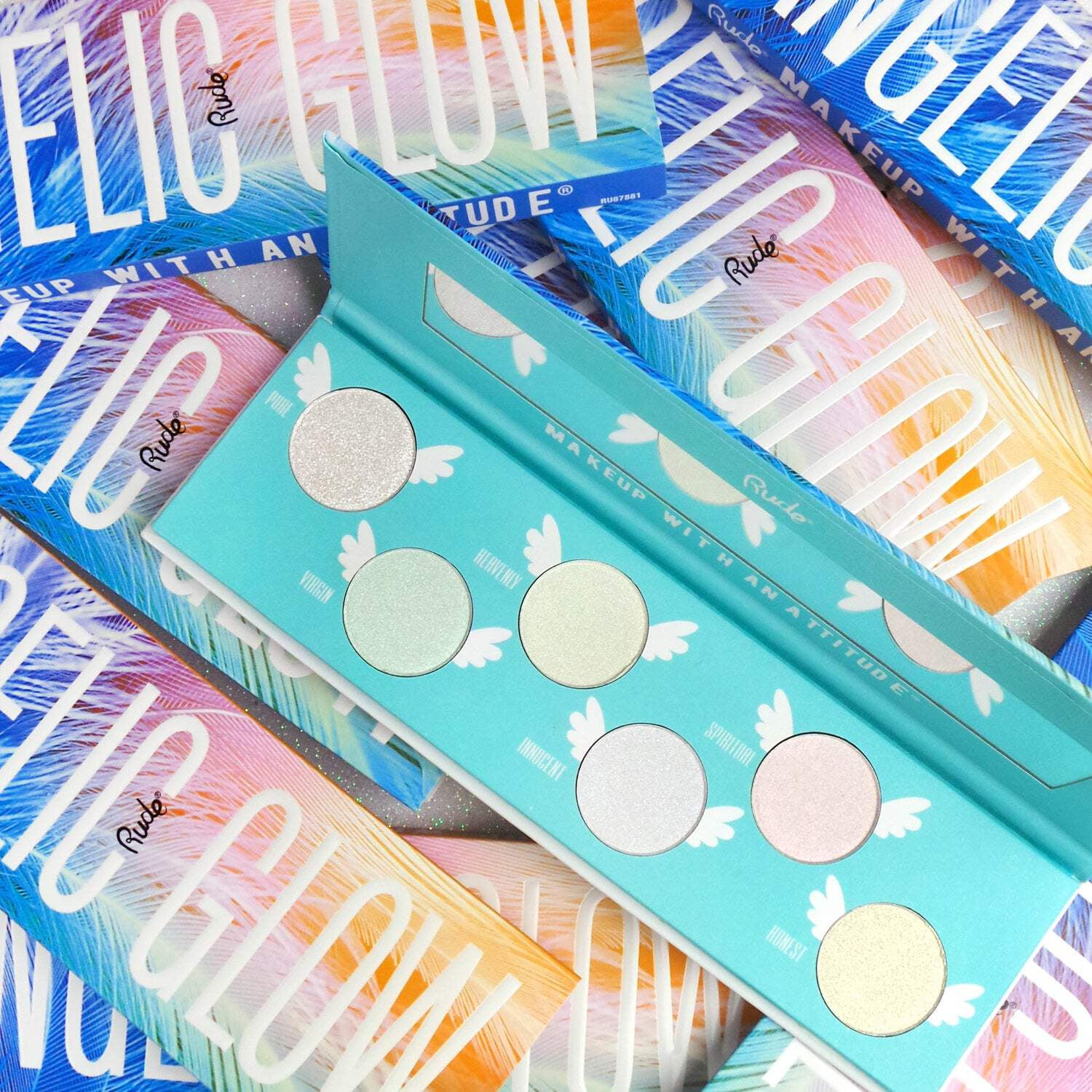 RUDE COSMETICS Angelic Glow Highlighter and Eyeshadow Palette - Walmart.com