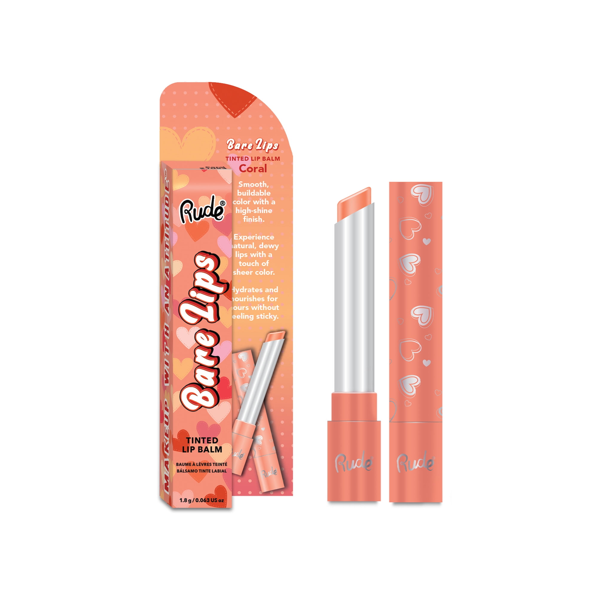 RUDE COSMETICS Bare Lips Tinted Lip Balm - Walmart.com
